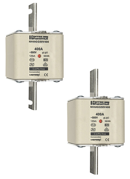 NH fuse-links gG 500VAC , middle indicator/live gripping-lugs size 4 ...